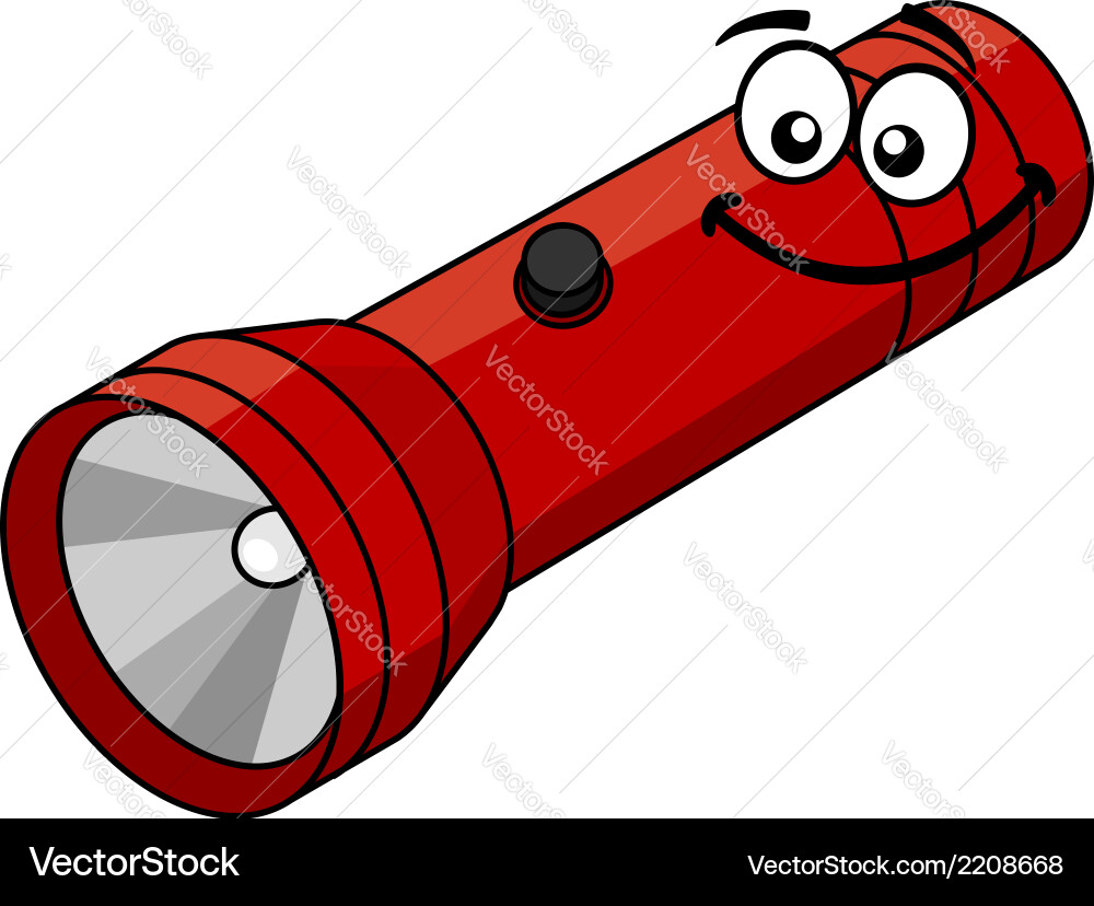 Cartoon flashlight Royalty Free Vector Image - VectorStock