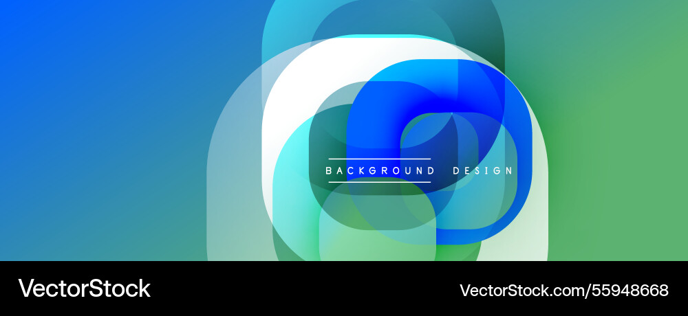 Circular abstract design with overlapping Vector Image