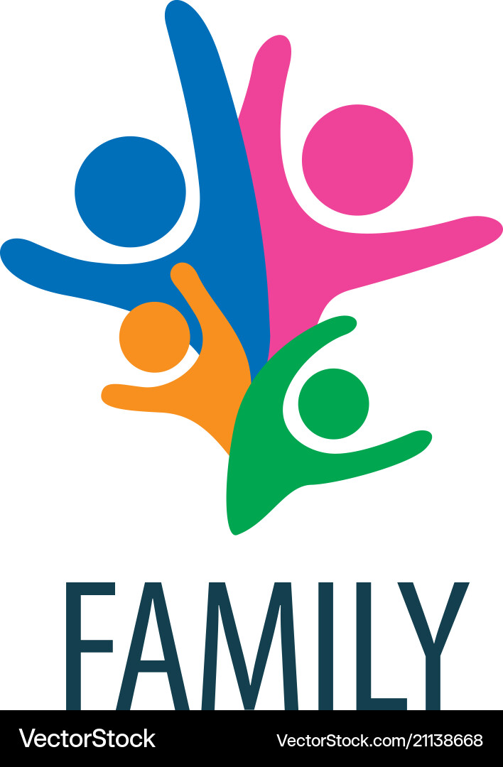 Family Connection Logo Royalty Free Vector Image