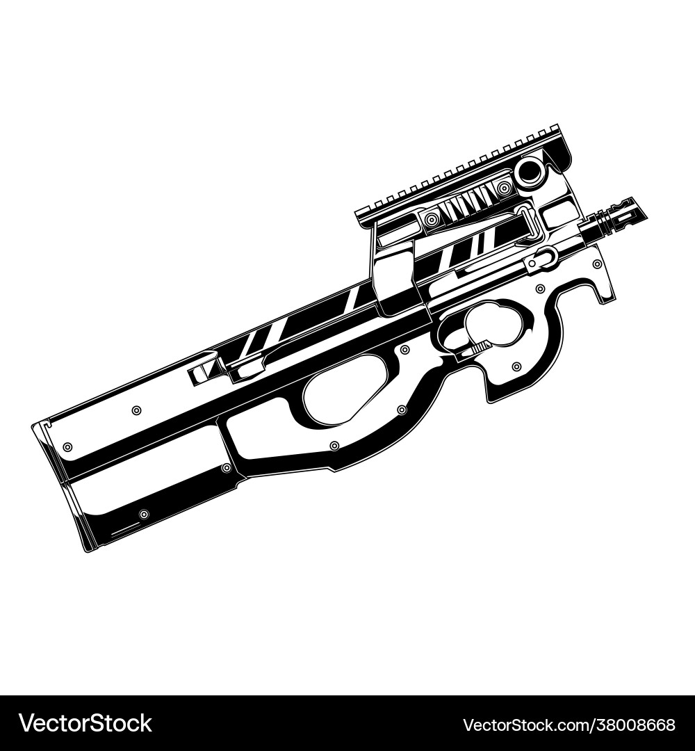 Fn gun Royalty Free Vector Image - VectorStock