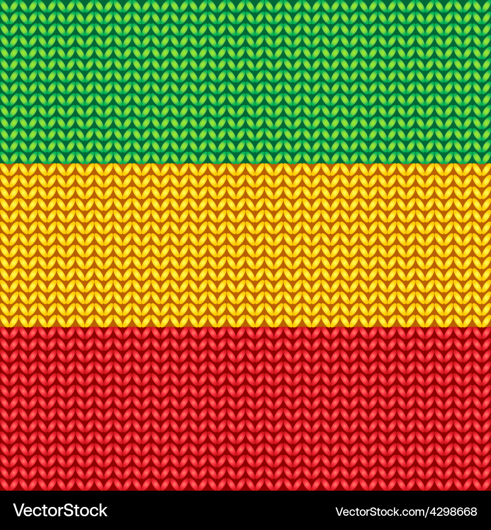 Knitted reggae pattern Royalty Free Vector Image