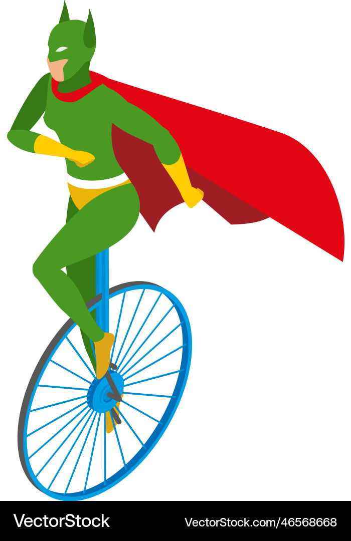 Superhero Monowheel Performer Royalty Free Vector Image