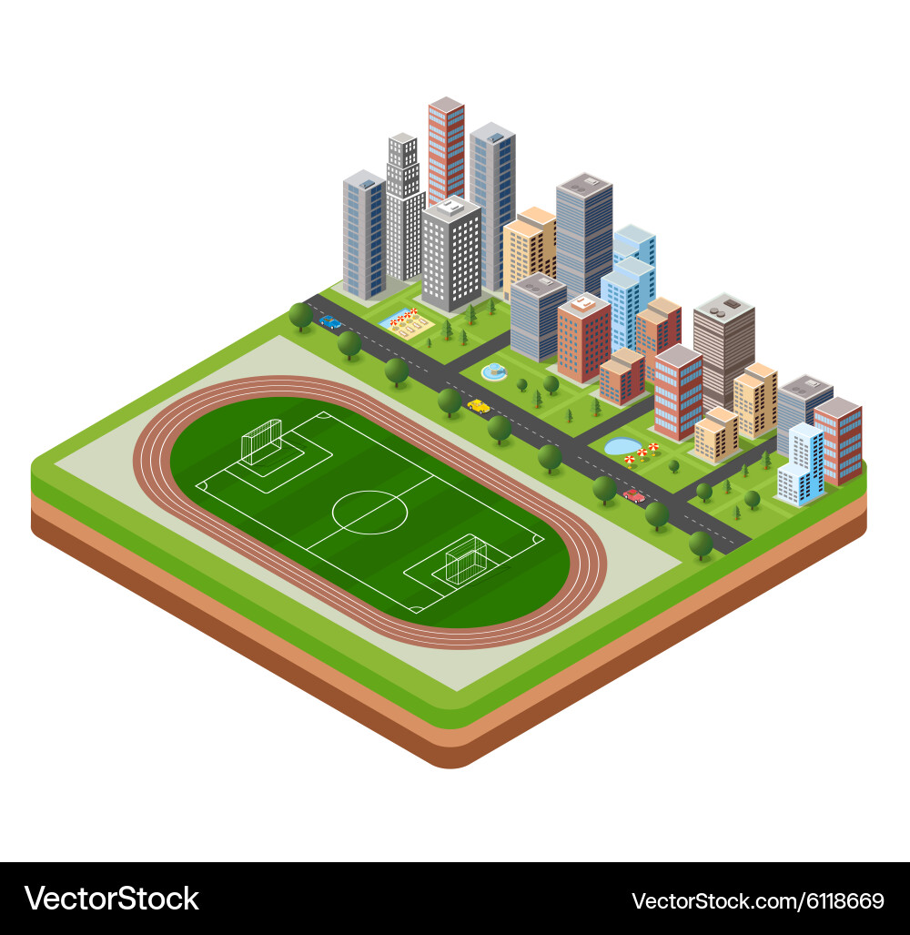City stadium Royalty Free Vector Image - VectorStock