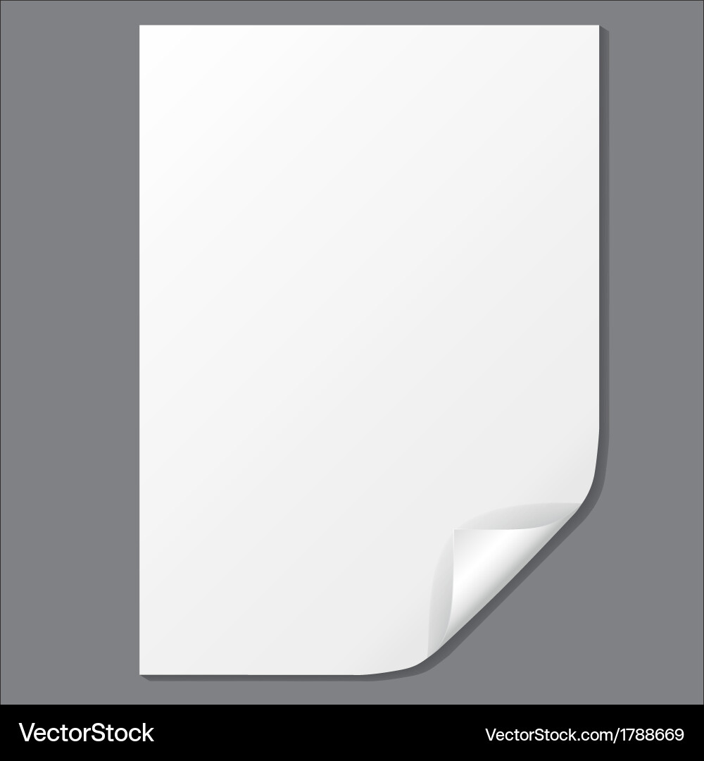 Empty paper sheet eps10 Royalty Free Vector Image