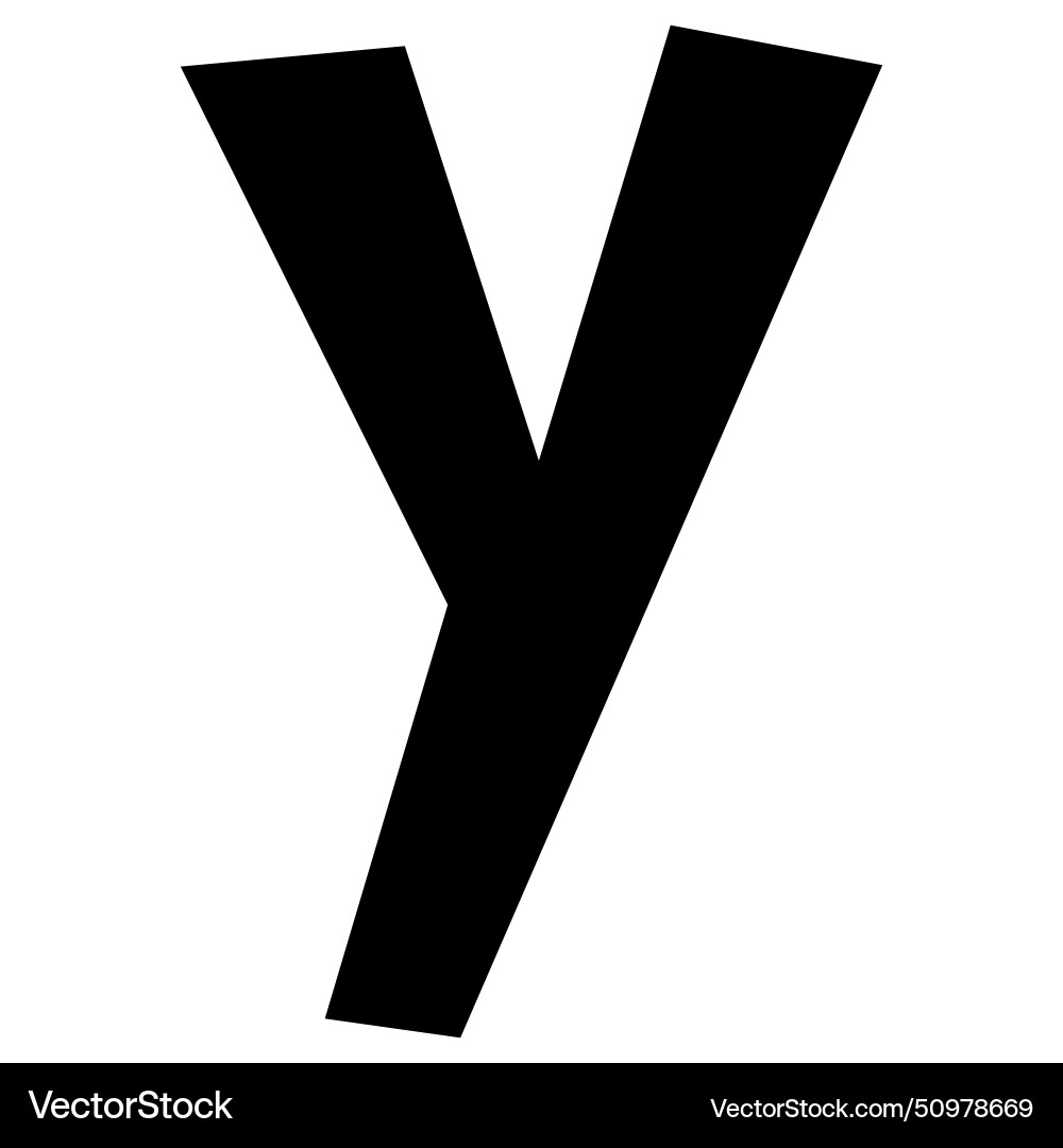 English alphabet y 2 Royalty Free Vector Image