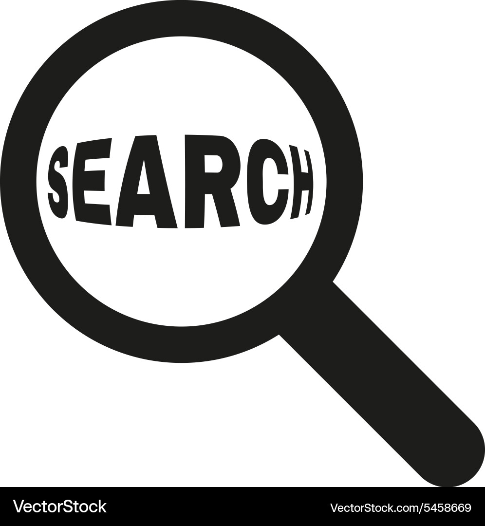 Magnifier Icon - Search Symbol Royalty Free Vector Image