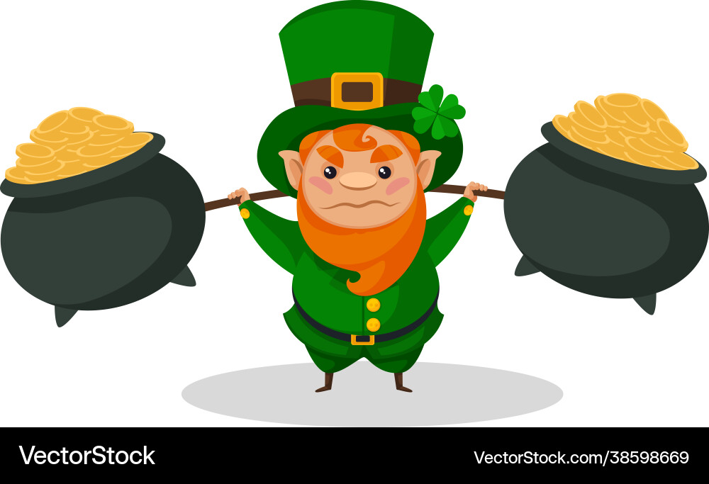 Saint patrick cartoon character Royalty Free Vector Image