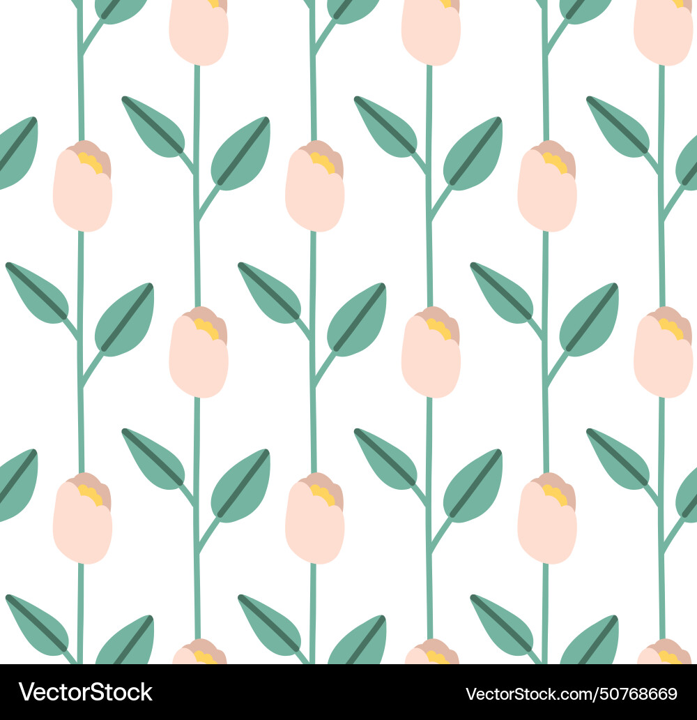 Seamless pattern with flower hedge of rose buds Vector Image