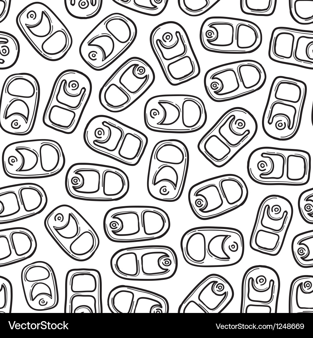 Soda can tabs pattern Royalty Free Vector Image