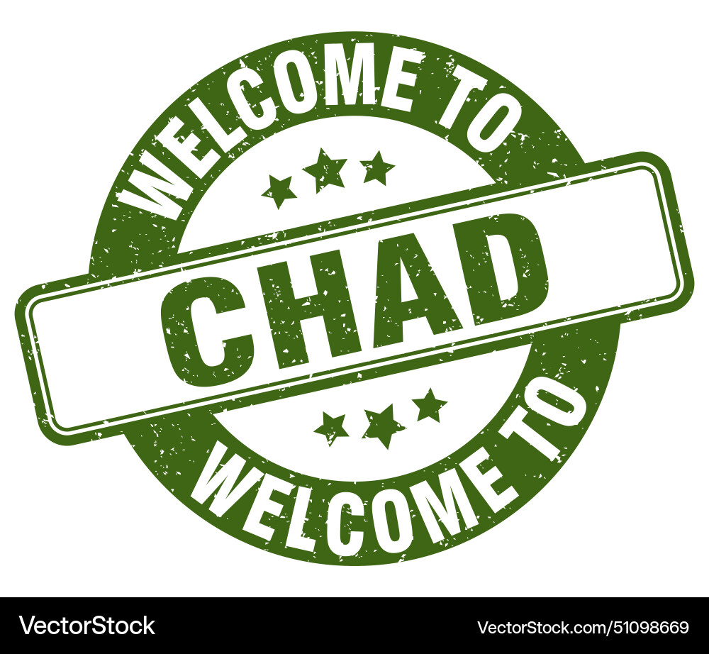 Welcome to chad stamp round sign Royalty Free Vector Image