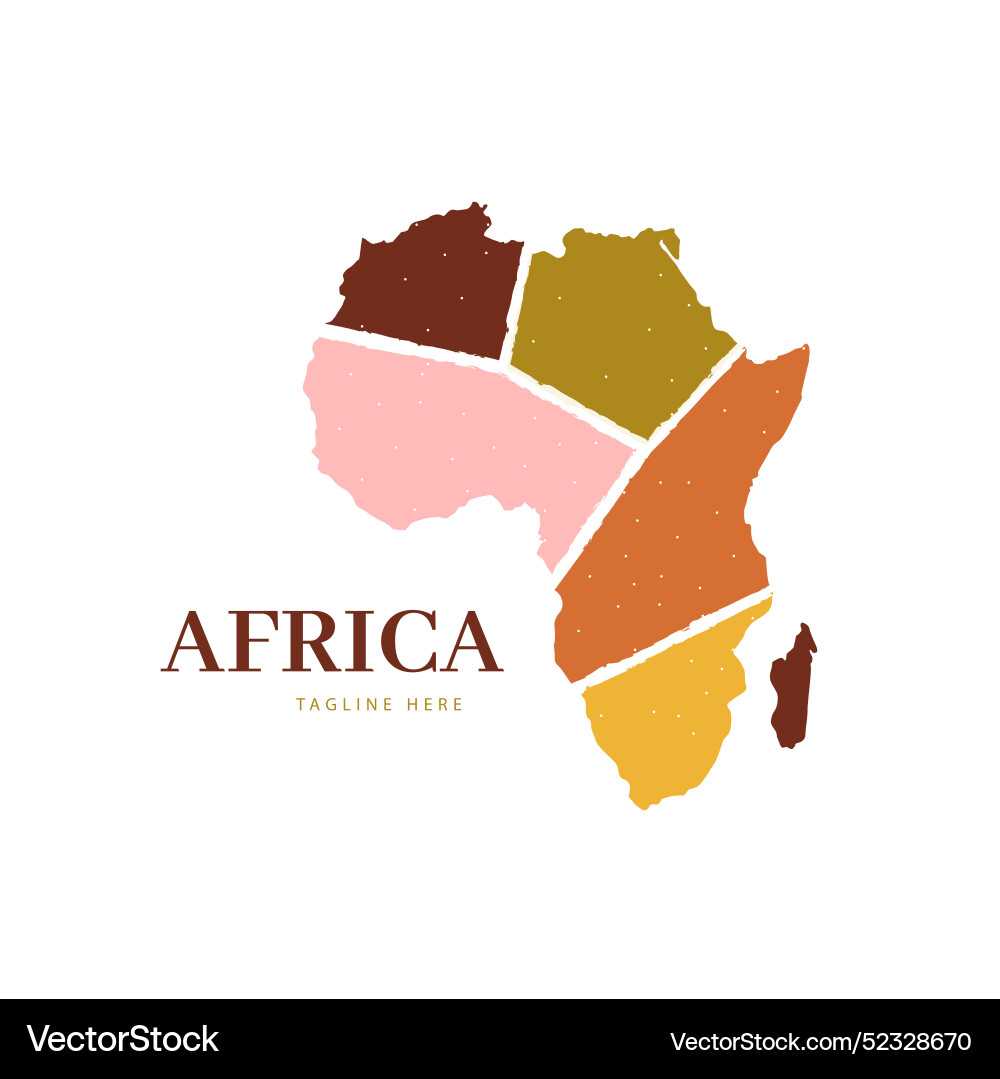 Africa map logo Royalty Free Vector Image - VectorStock