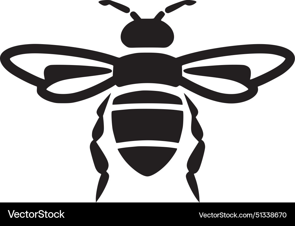 Bee - minimalist and simple silhouette Royalty Free Vector