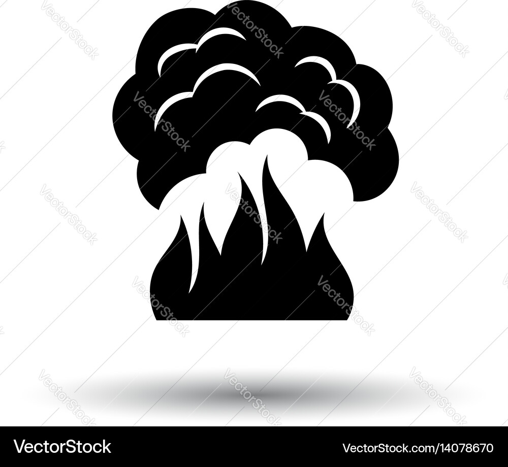 Feuer- und Rauchikone Lizenzfreies Vektorbild