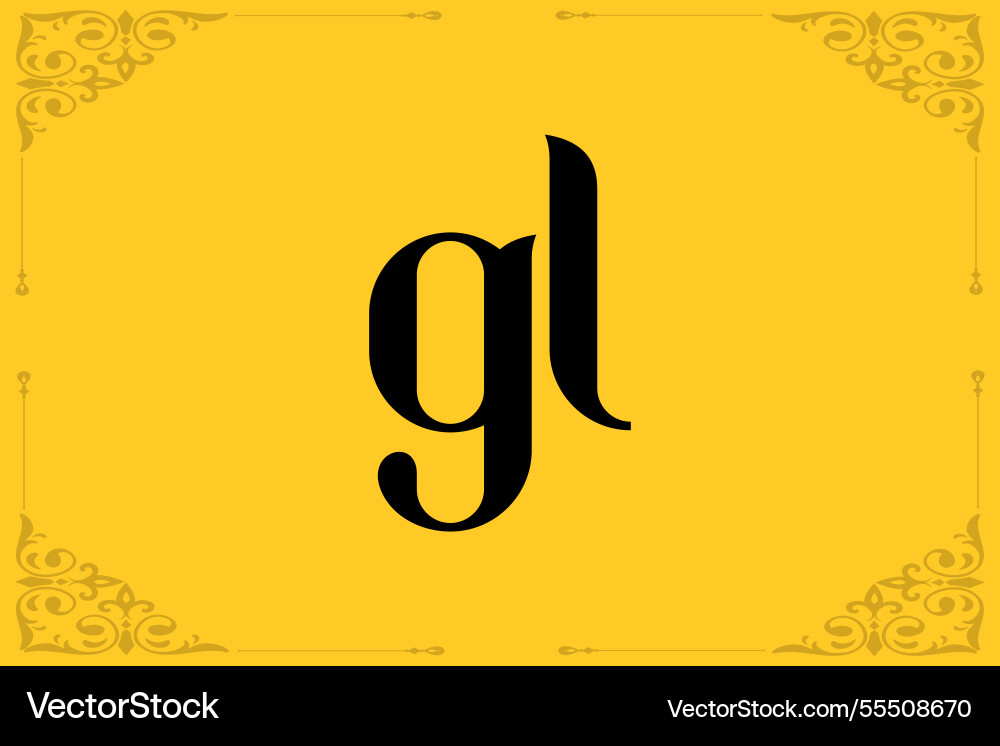 Gl abstract luxury logo Royalty Free Vector Image