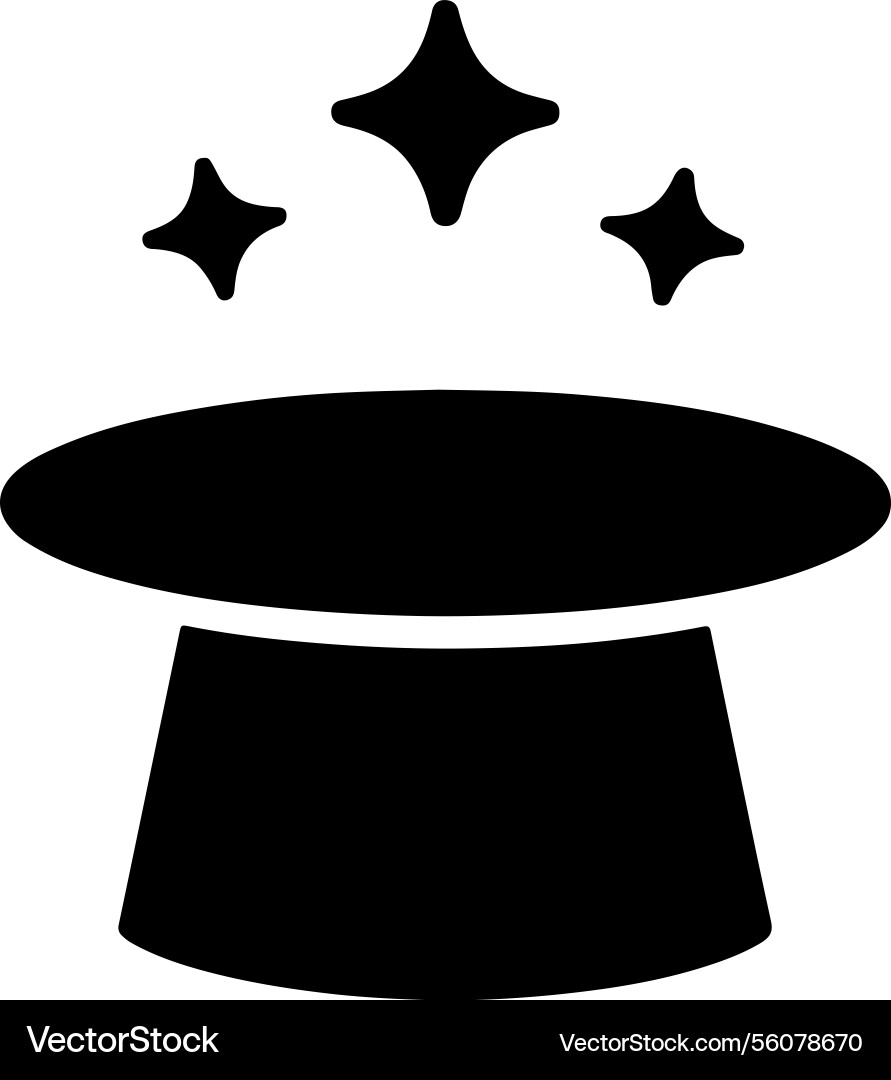 Magic hat with sparkling stars perfect for a magi Vector Image