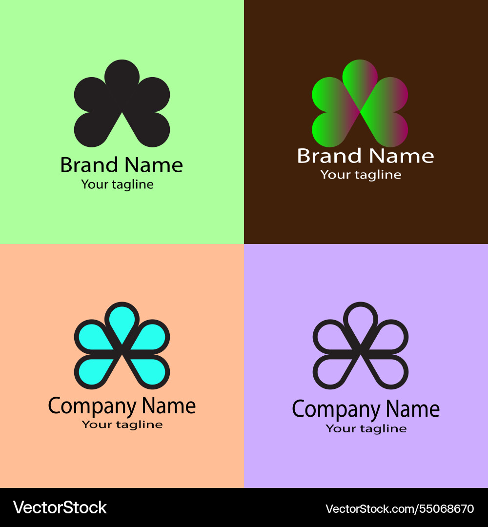 Progressive logo design Royalty Free Vector Image