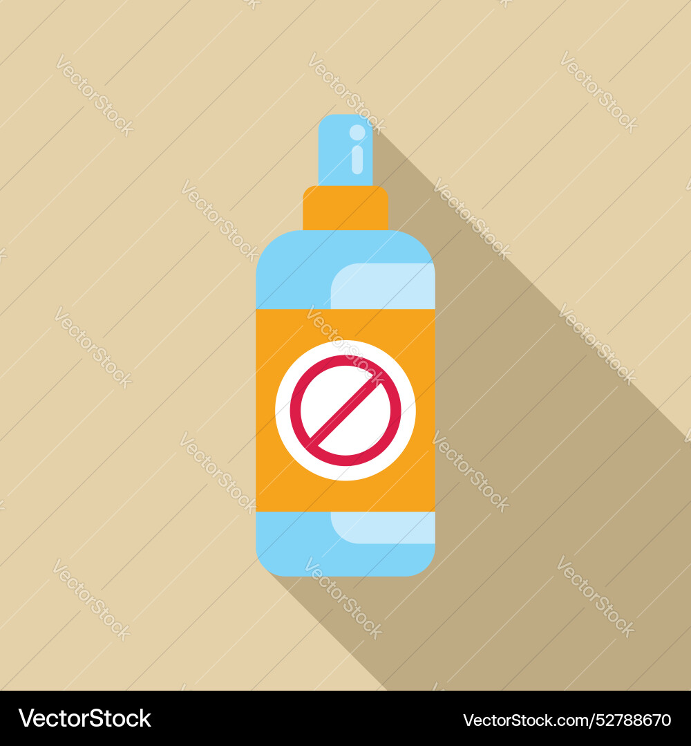 Spray bottle with prohibition sign warning Vector Image