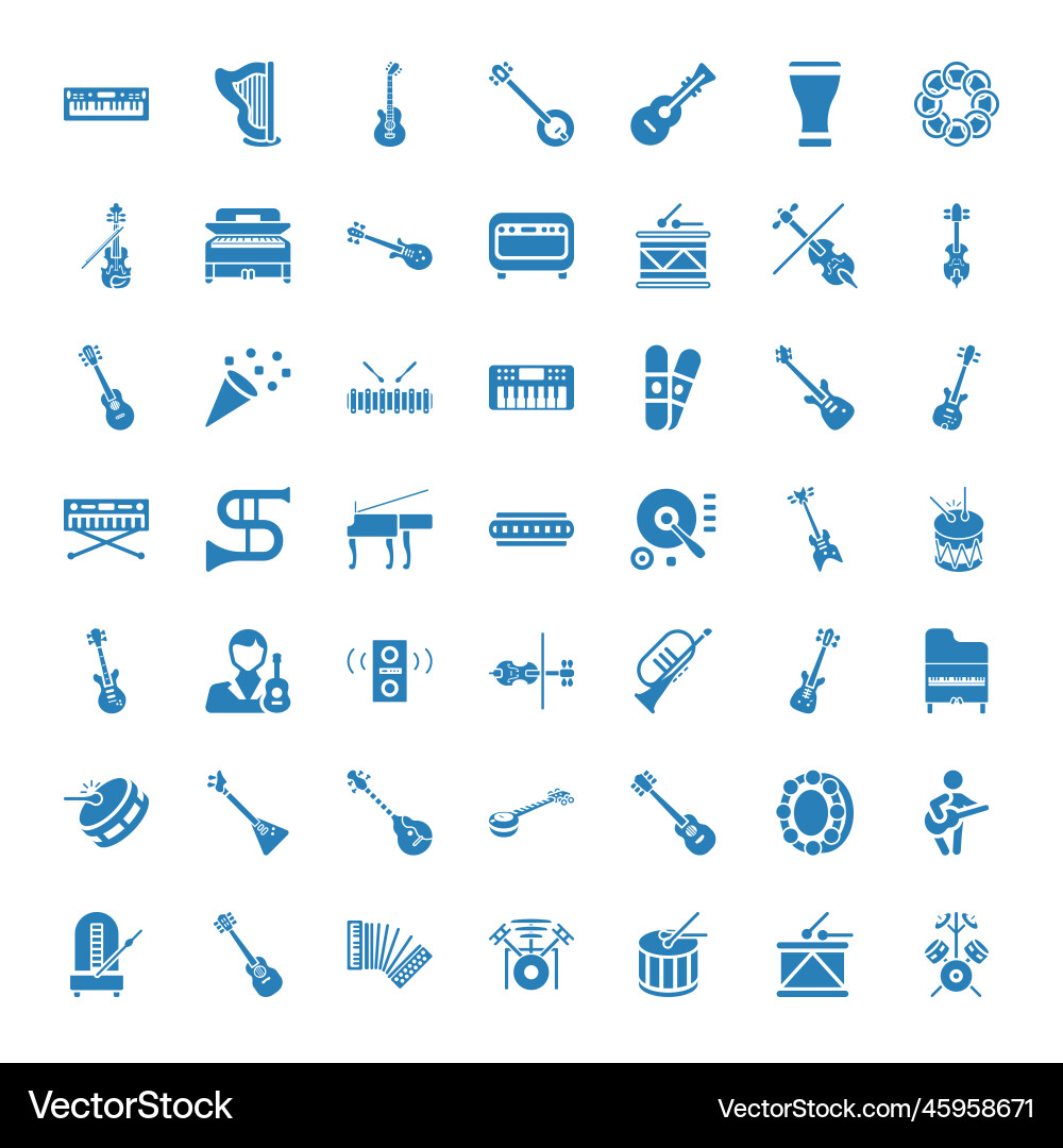 Acoustic icons Royalty Free Vector Image - VectorStock