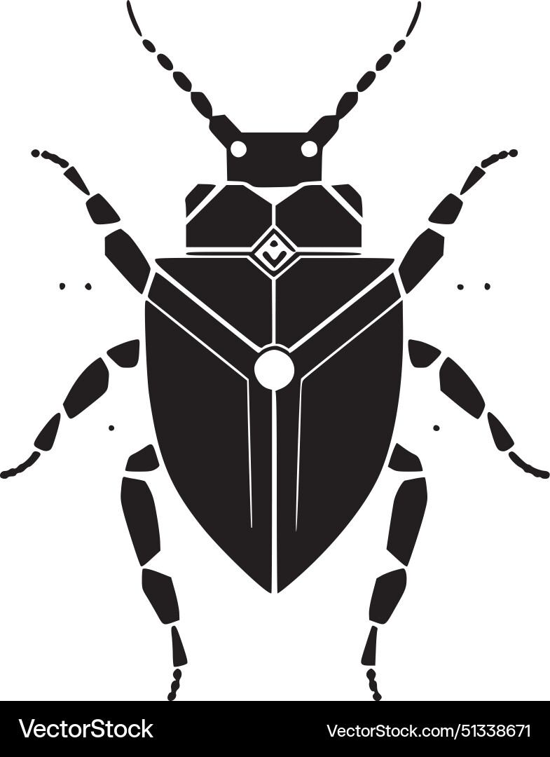 Beetle - black and white isolated icon Royalty Free Vector