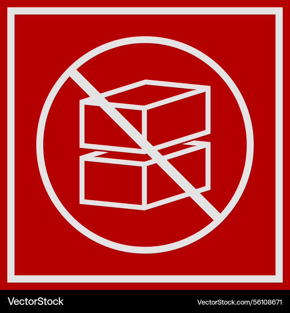 Do not stack packaging symbol sign and label Vector Image