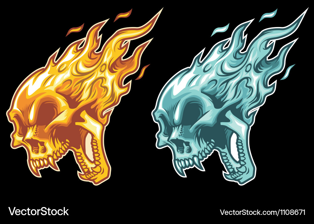 Frozen Skull Scream Royalty Free Vector Image - VectorStock