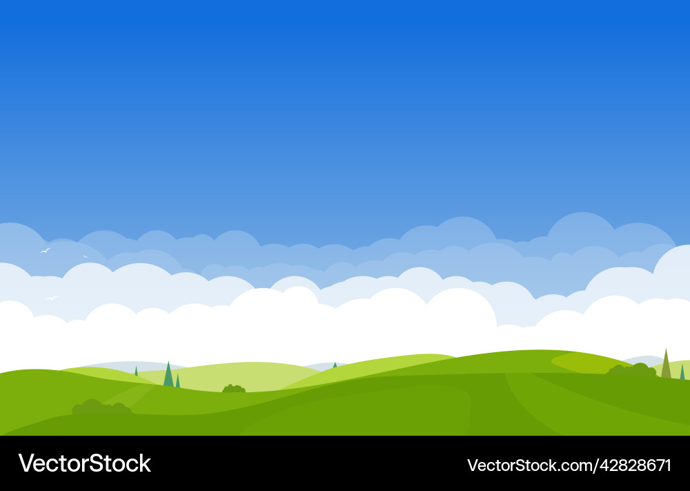 Mountains and clouds Royalty Free Vector Image