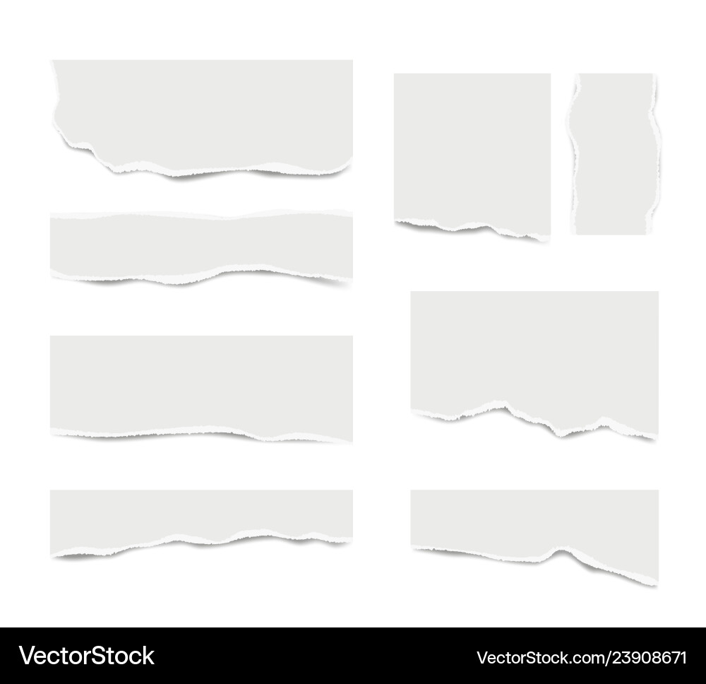 Ripped paper broken white note for text Royalty Free Vector