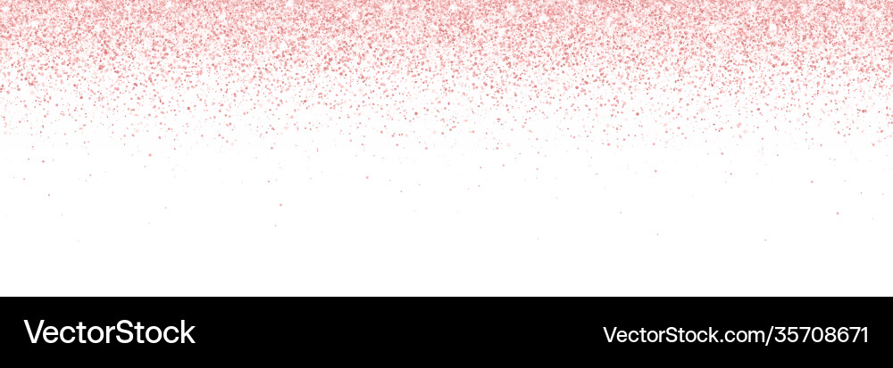 Rose gold falling particles on white background Vector Image
