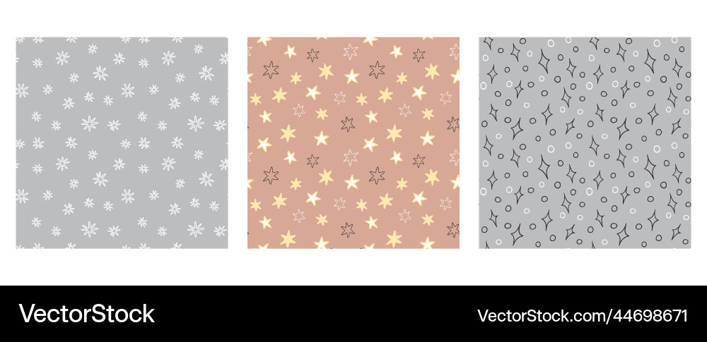 Simple star pattern baby doodles childish kids Vector Image