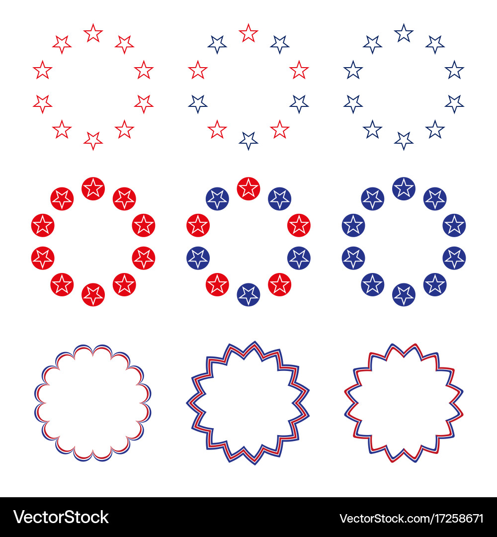 Stars and Stripes Frames Royalty Free Vector Image