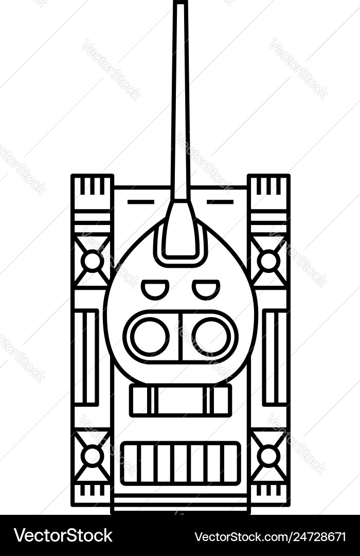 Tank top view Royalty Free Vector Image - VectorStock