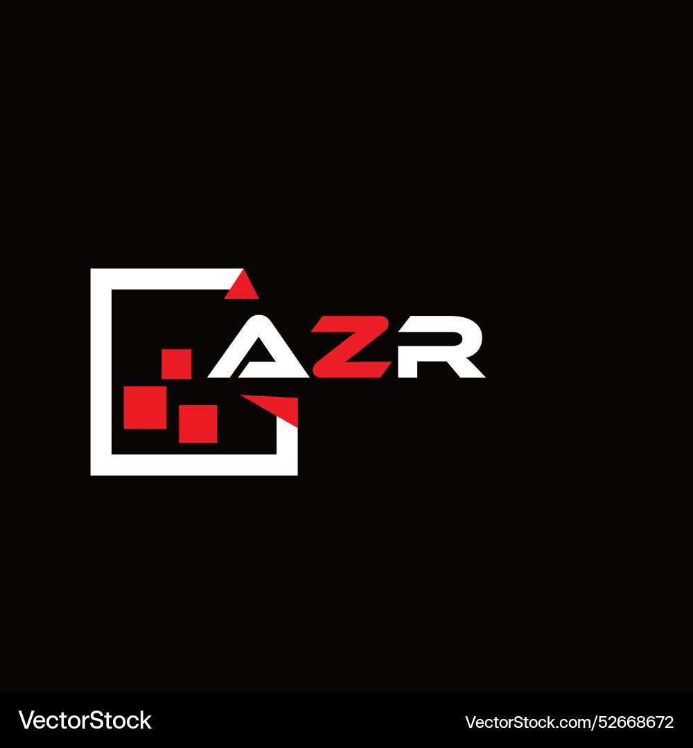 Azr creative minimalist letter logo unique Vector Image