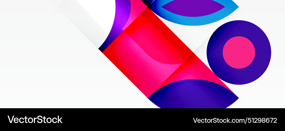 Colorful red violet and blue circles on a white Vector Image