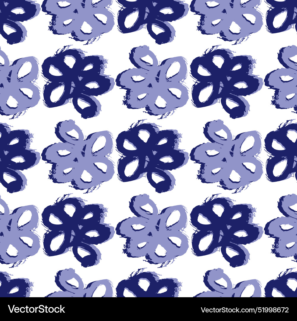 Indigo blue to dye effect abstract seamless Vector Image