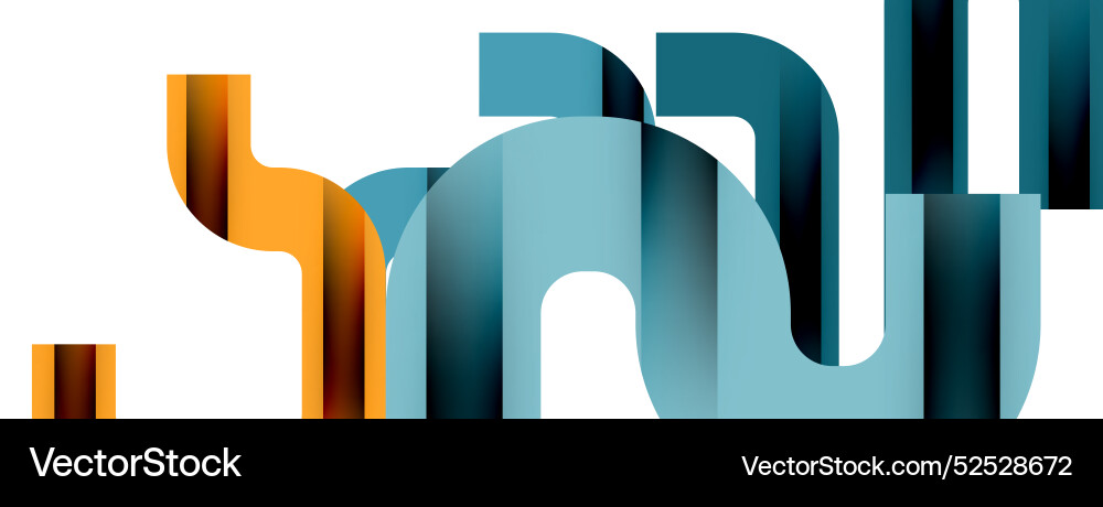 Lines abstract letter style design background Vector Image