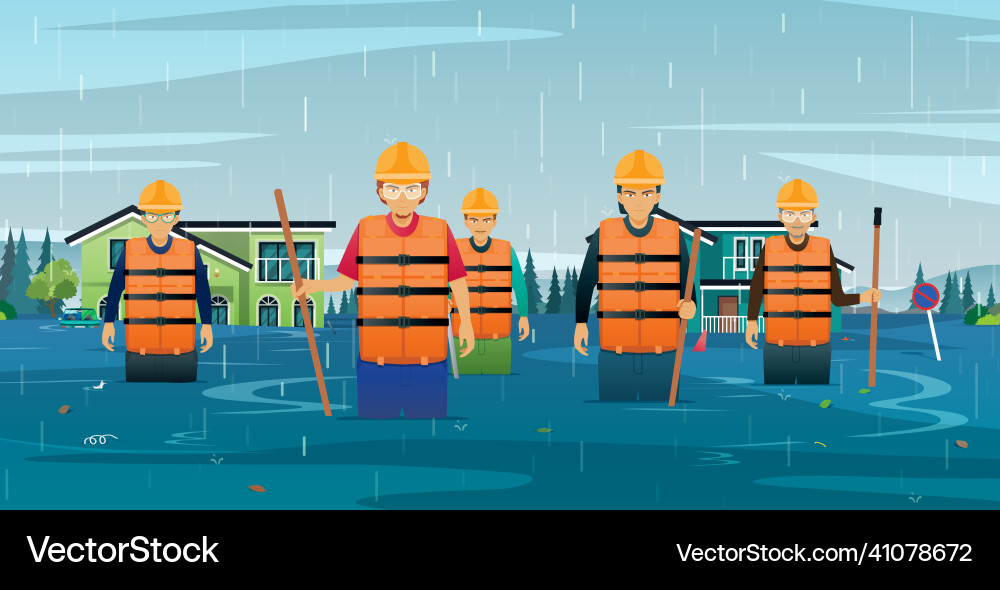 Rescue team Royalty Free Vector Image - VectorStock