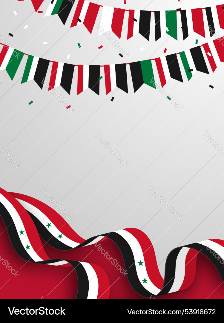 Syria background for festivals and national days Vector Image