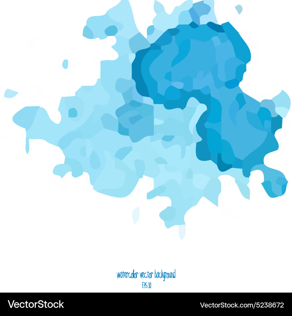 Watercolor Blue Square Background Royalty Free Vector Image