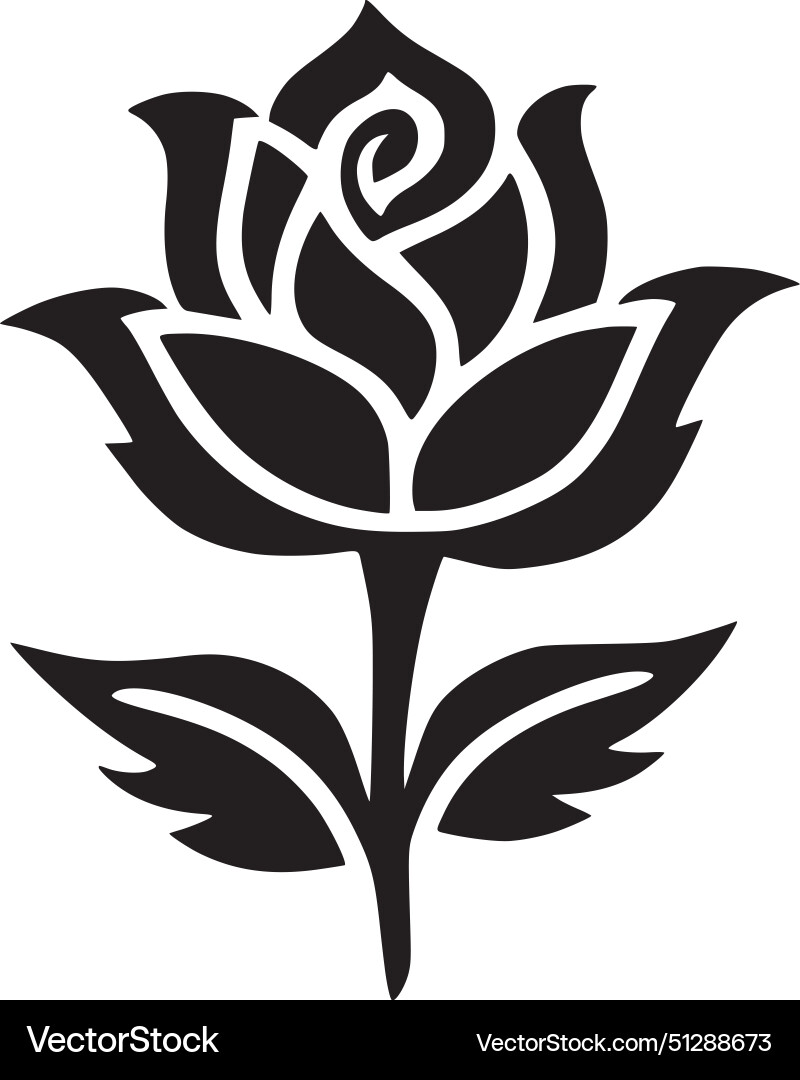 Flower - black and white isolated icon Royalty Free Vector