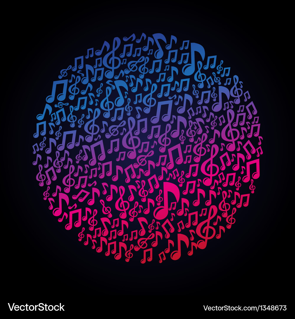 Musical Notes Abstract Background Royalty Free Vector Image