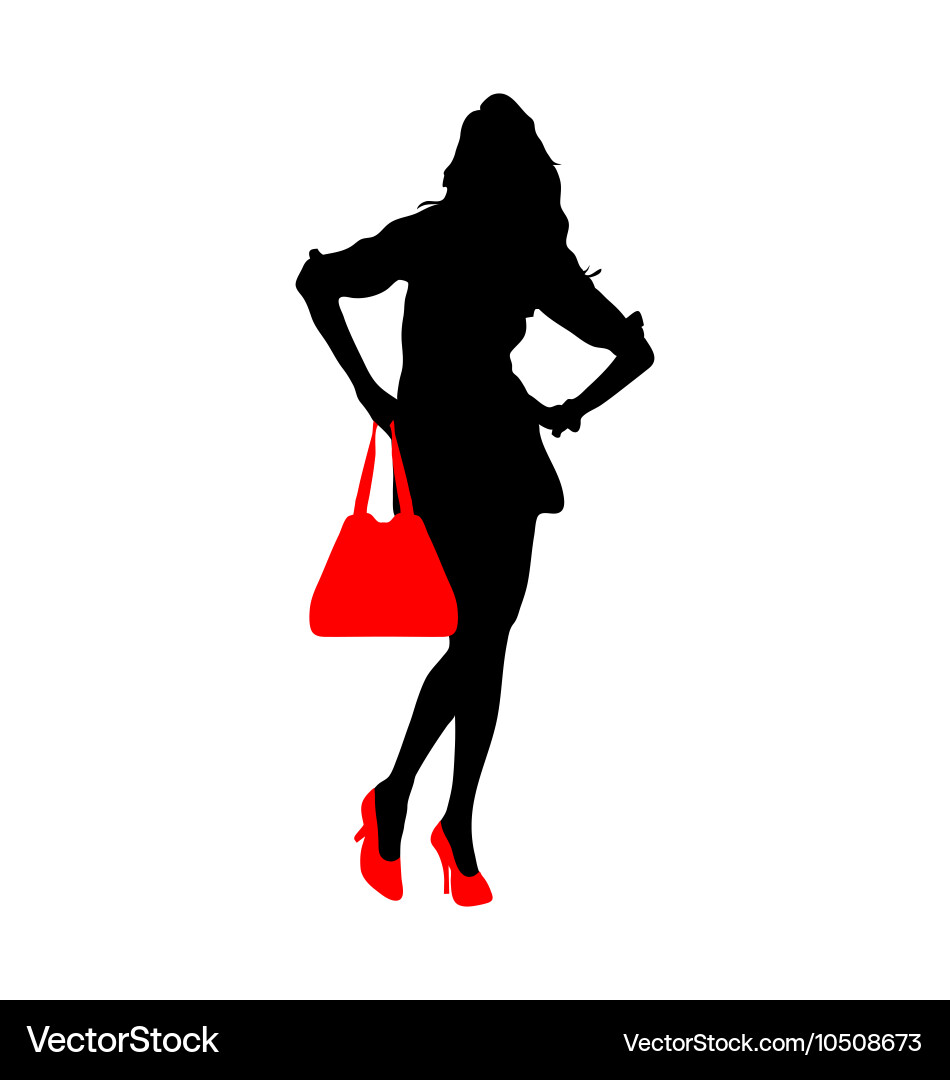 Silhouette of a lady Royalty Free Vector Image