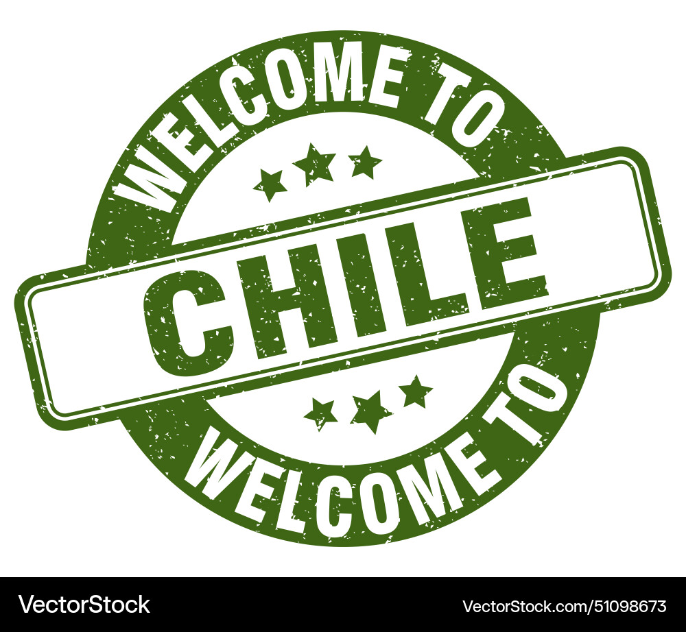 Welcome to chile stamp round sign Royalty Free Vector Image