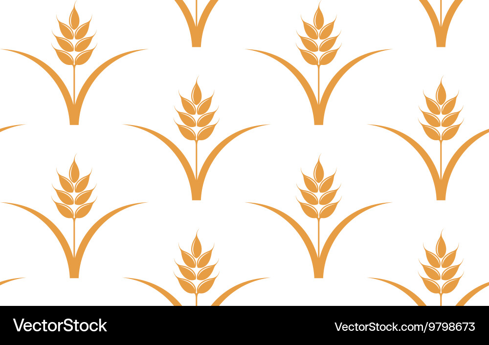 Wheat Grain Seamless Pattern Royalty Free Vector Image