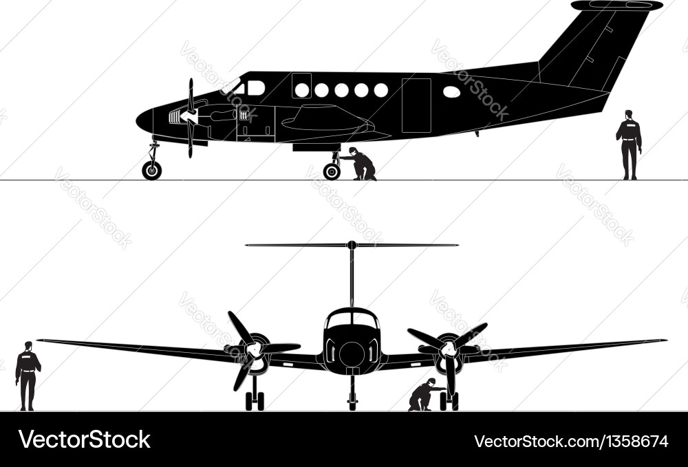 Zivilluftfahrtflugzeug Lizenzfreies Vektorbild