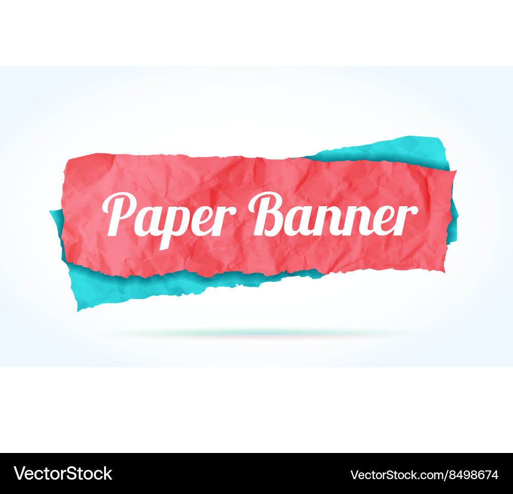 Colorful paper banner background for your text Vector Image