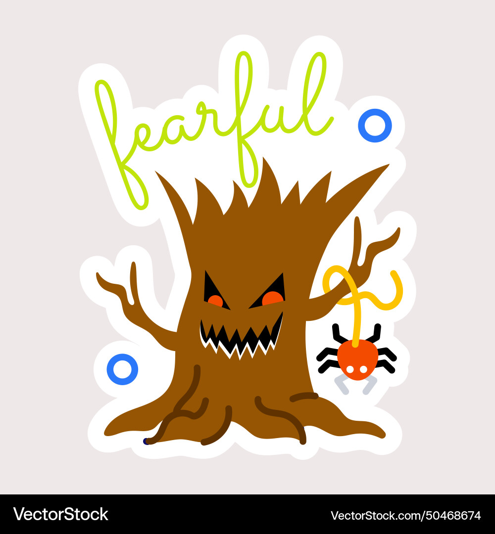 Fearful tree Royalty Free Vector Image - VectorStock