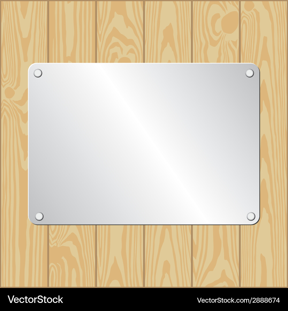 Metallic plaque Royalty Free Vector Image - VectorStock
