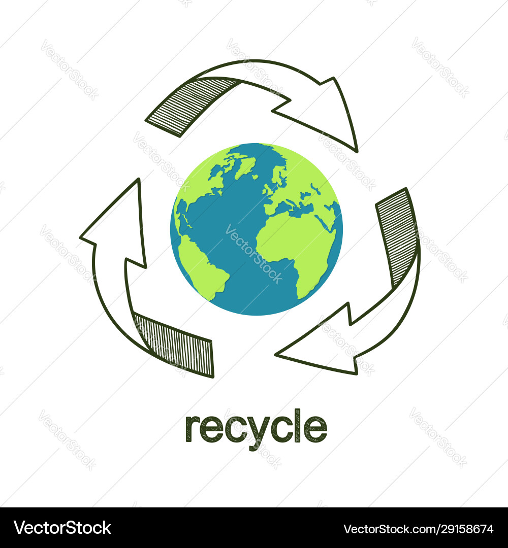 Recycling worldwide Royalty Free Vector Image - VectorStock