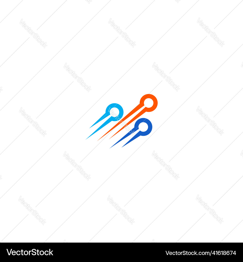 Speed circle round technology logo Royalty Free Vector Image
