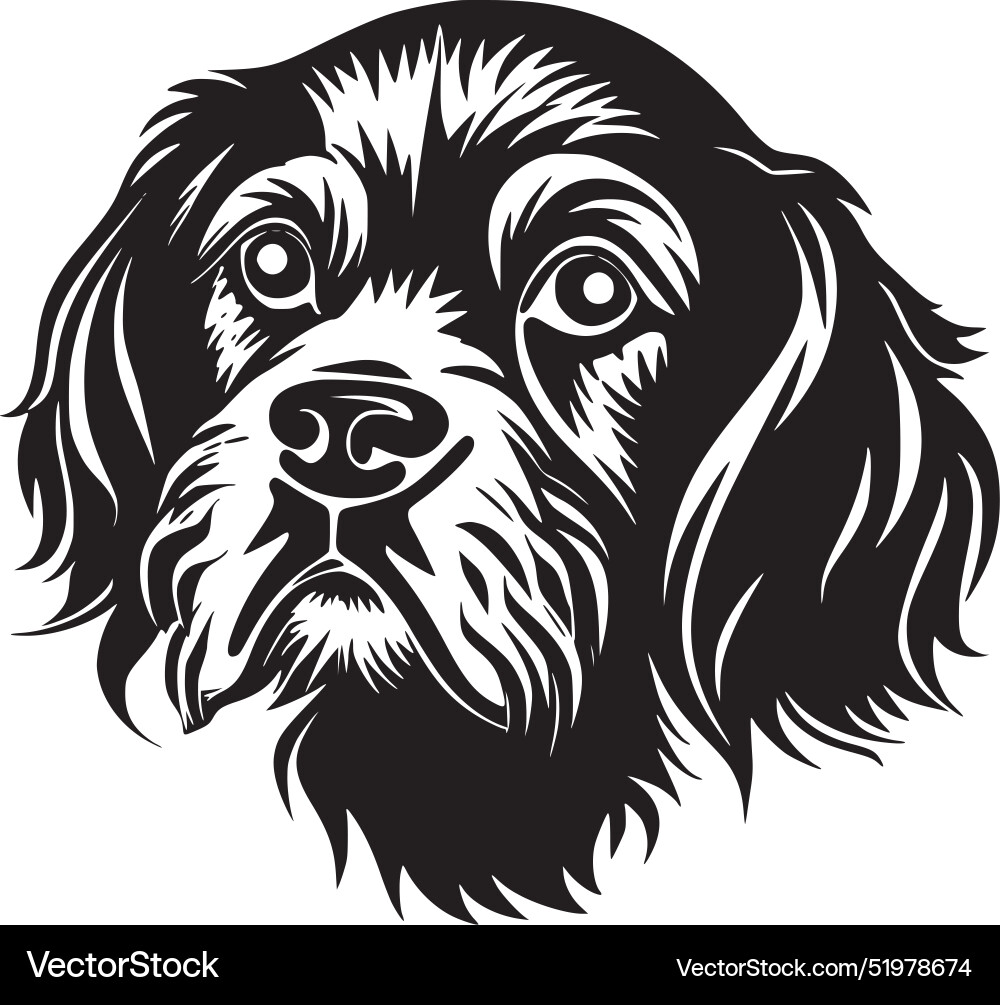 Terrier dog - minimalist and simple silhouette Vector Image